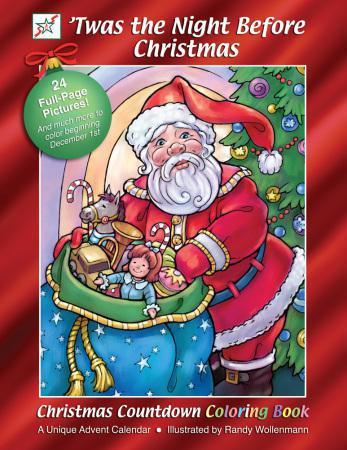 christmas advent calendar coloring book