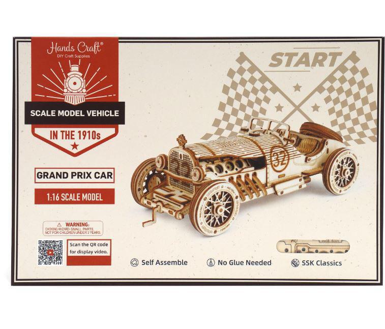 DIY 3D Wooden Puzzle: Grand Prix Car - Golden Gait Mercantile DIY 3D Wooden Puzzle: Grand Prix Car - Golden Gait Mercantile