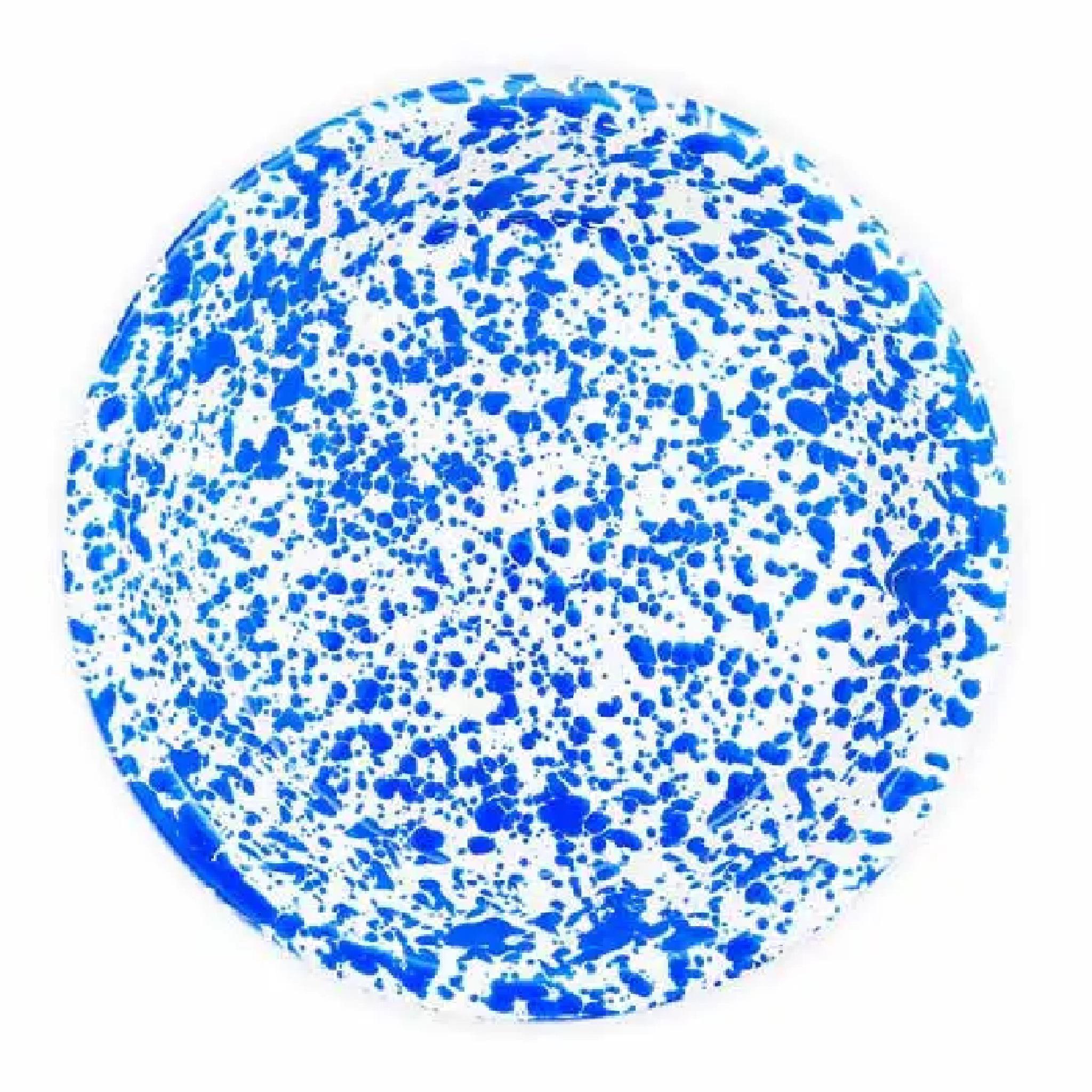 Enamelware Splatter Pie Plate | Blue & White – Golden Gait Mercantile