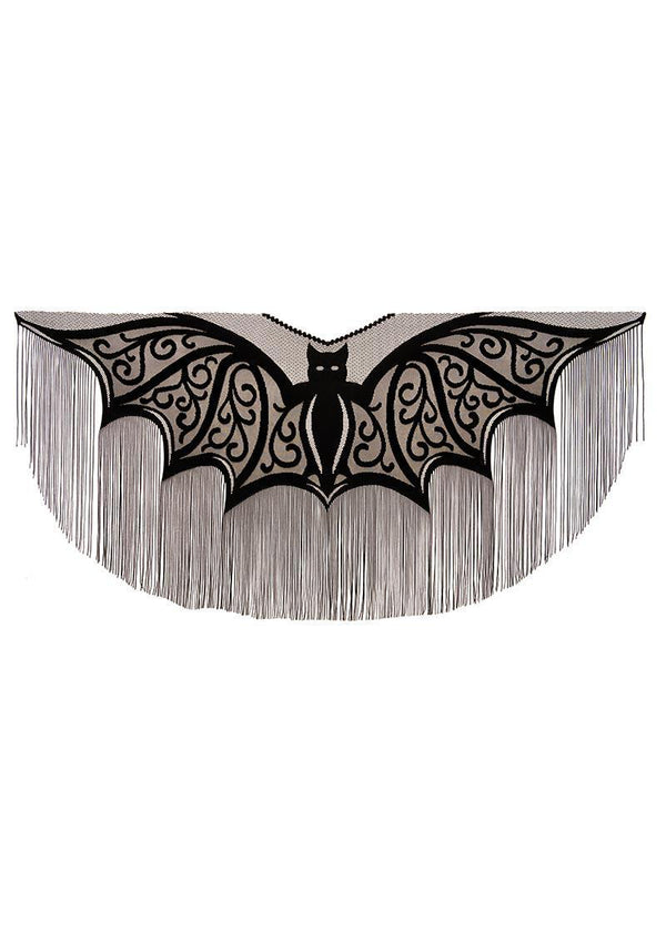 Heritage Lace | Bats Poncho with Fringe - Golden Gait Mercantile