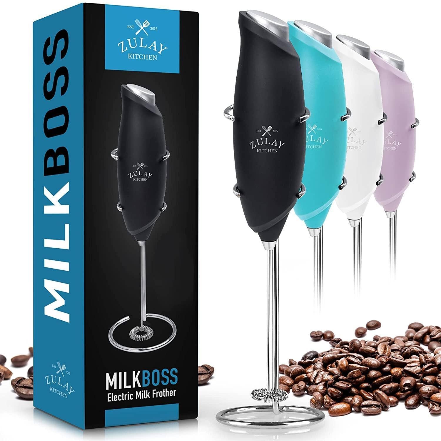 Milk Boss One-Touch Milk Frother Black – Golden Gait Mercantile
