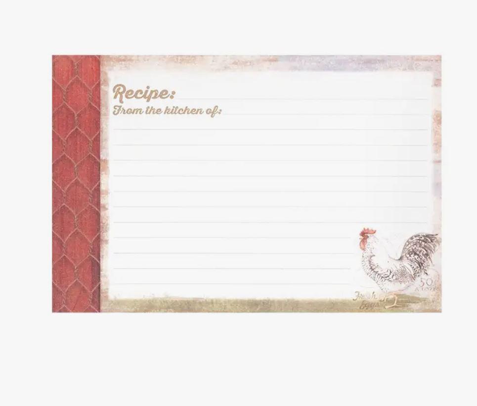 Recipe Cards | Barnyard Rooster – Golden Gait Mercantile