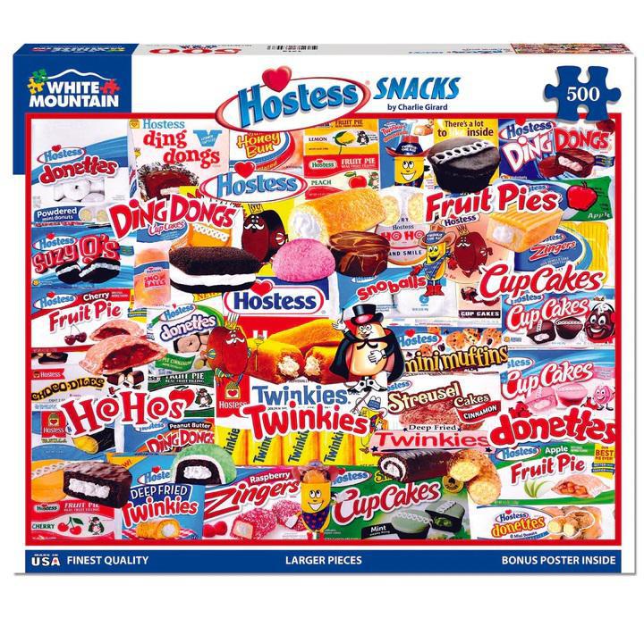 White Mountain Jigsaw Puzzle | Hostess Snacks 500 Piece - Golden Gait ...